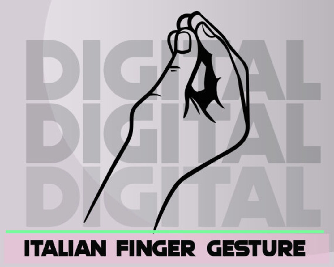 Italian Finger Gesture SVG - Etsy Canada