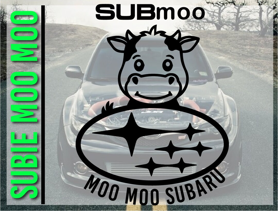 Subie Moo Moo Decal Stickers - Etsy