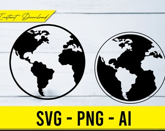 Earth Svg, Planet Earth Png, World Dxf, Planet Png, Globe Svg, World ...