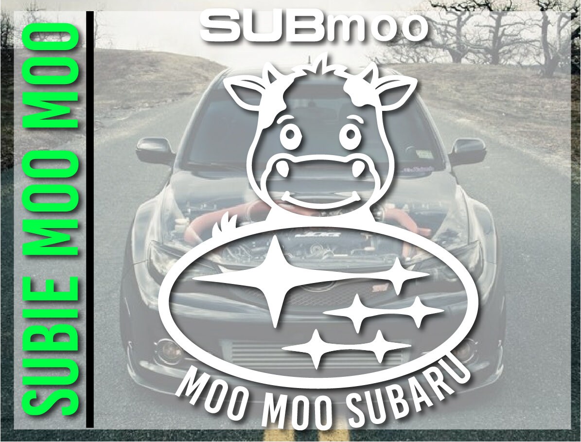 Subie Moo Moo Decal Stickers - Etsy