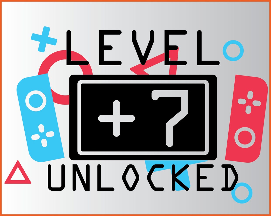 Level 7 Unlocked SVG 7th Birthday 7 Years Old Gamer Shirt - Etsy