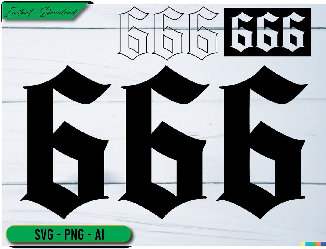 666 SVG - Etsy