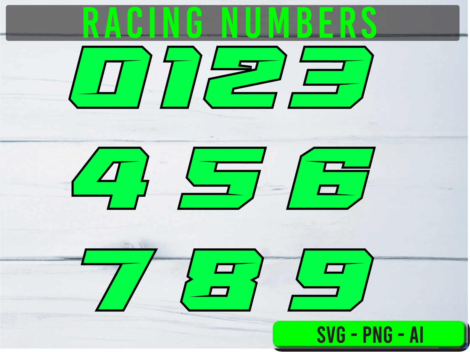 Racing Numbers SVG - Etsy