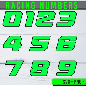 Racing Numbers SVG - Etsy