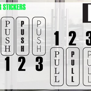 PUSH PULL Stickers for Door - Etsy