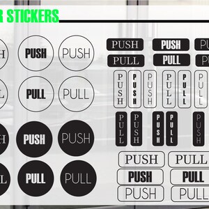 PUSH PULL Stickers for Door - Etsy
