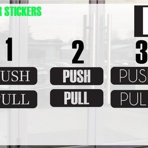 PUSH PULL Stickers for Door - Etsy