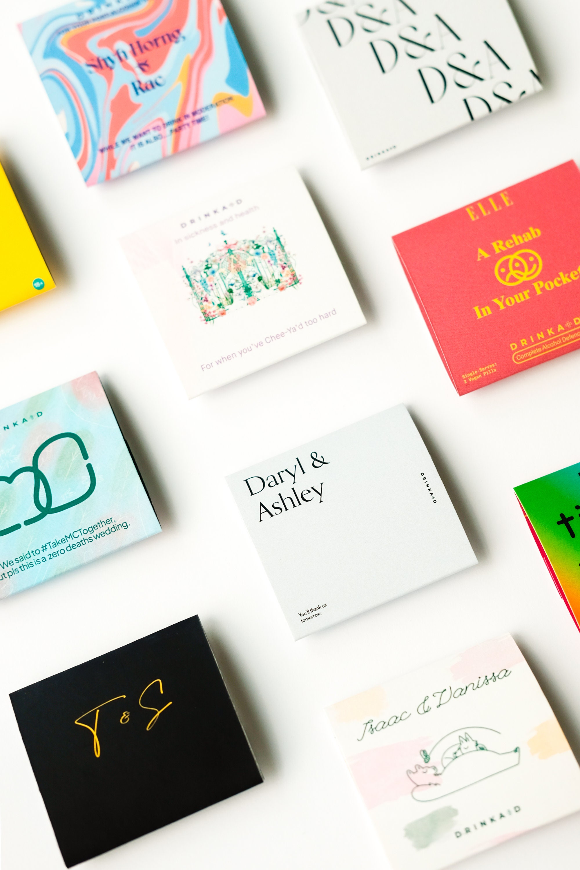 5x Drinkaid Wedding Favours. Anti-hangover Supplements (w/ Customizable ...