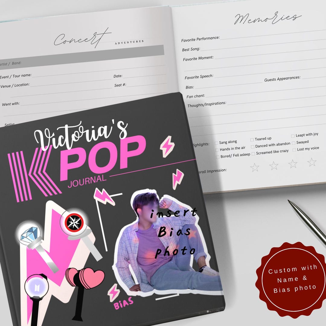 Kpop Custom Concert Journal Notebook Diary Ticket K Binder Scrapbook ...