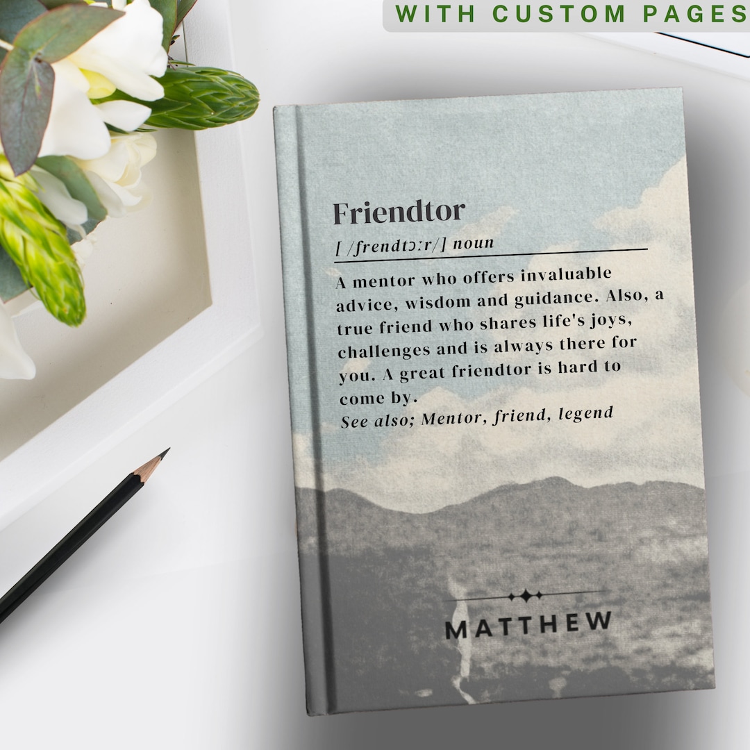 Personalized Mentor Journal Friendtor Definition Gift Custom Mentor ...