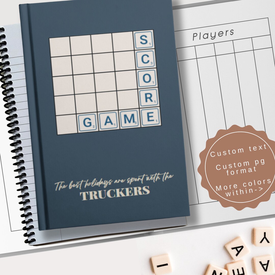 Family Game Night Game Score Book Personalized Fun Family Holiday Gift ...