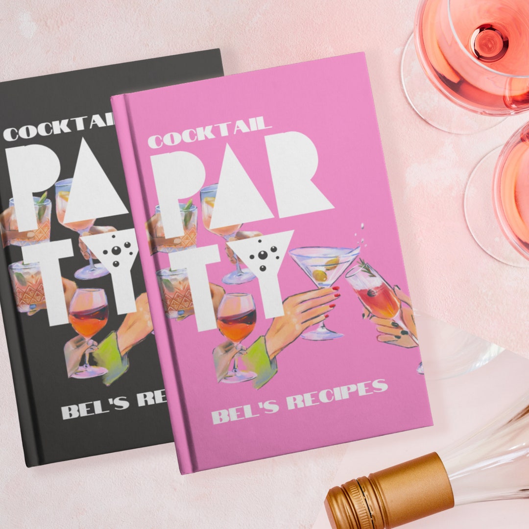 Cocktail Recipe Book Personalized for Mixologist Drinking Gift for Her ...