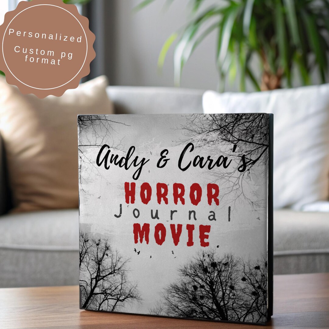 Horror Movie Journal Personalized Scary Movie Tracker for Couples Love ...
