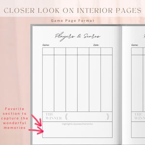 Custom Game Score Book for Game Night Scorekeeper Tracker Record ...