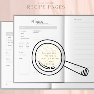 Cookbook Personalized Recipe Book Journal Customised With Name Gift for ...