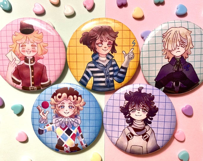 Identity V Buttons - IDV Male Survivor Pin Badges - Postman Prisoner ...