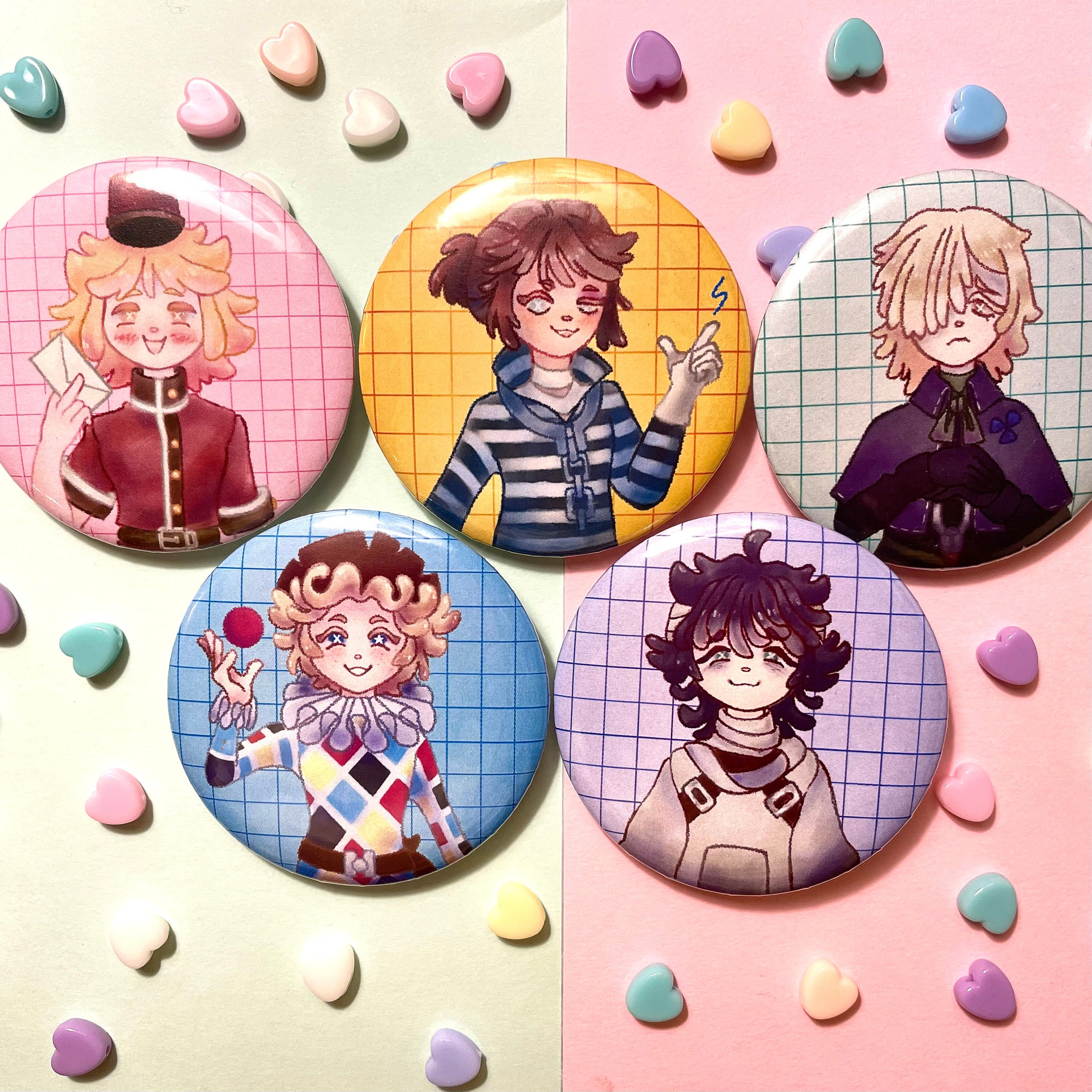 Identity V Buttons - IDV Male Survivor Pin Badges - Postman Prisoner ...