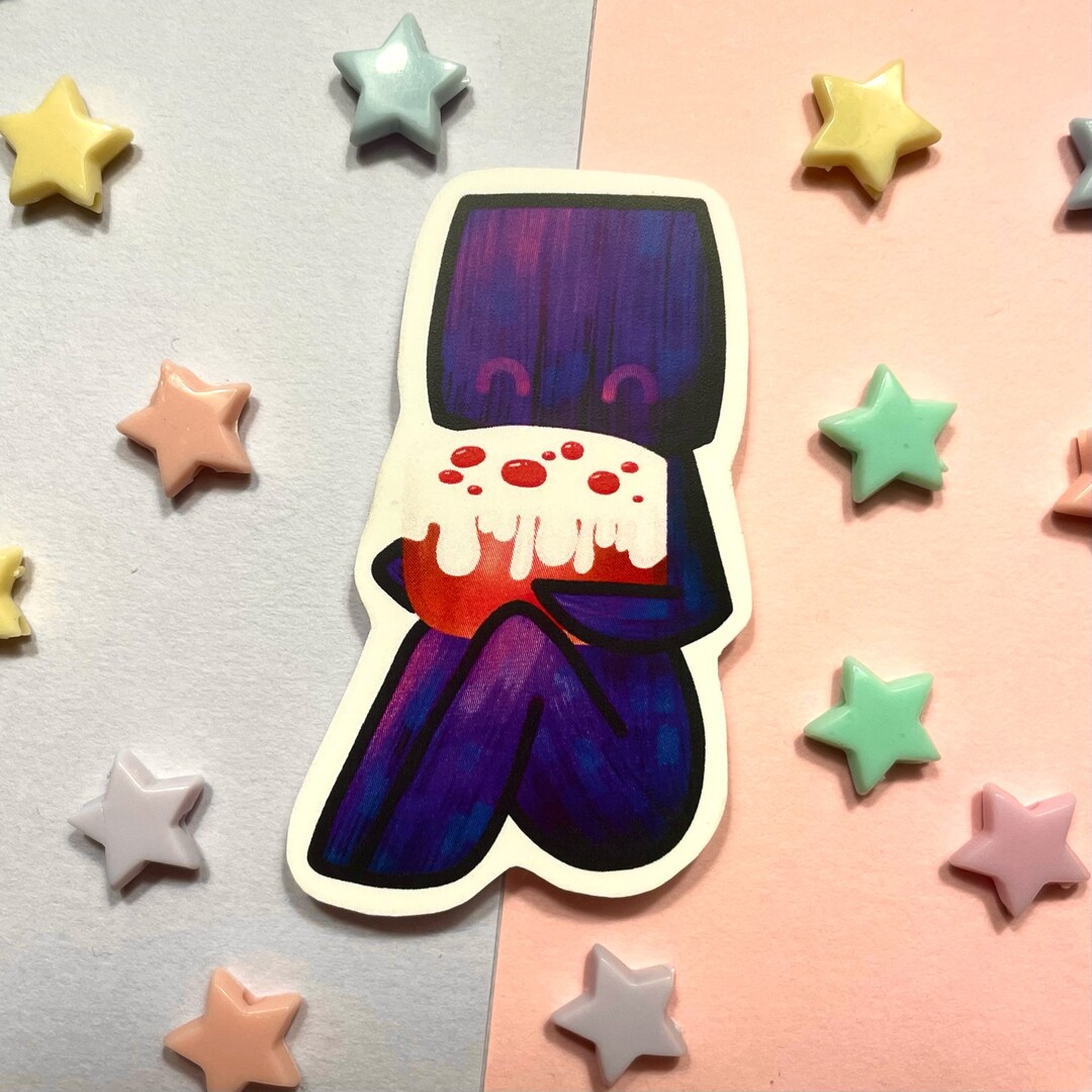 Minecraft Enderman Sticker Cute Matte Vinyl Minecraft Mob Sticker - Etsy
