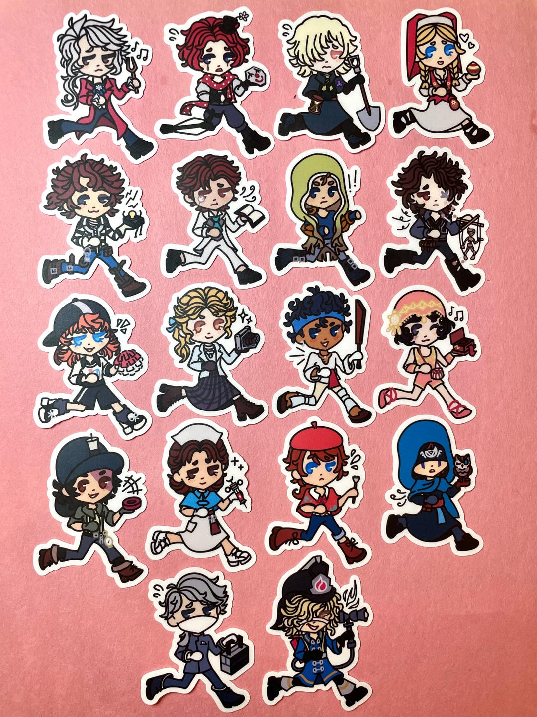 Identity V Stickers - IDV Survivor Chibi Characters Vinyl Matte ...