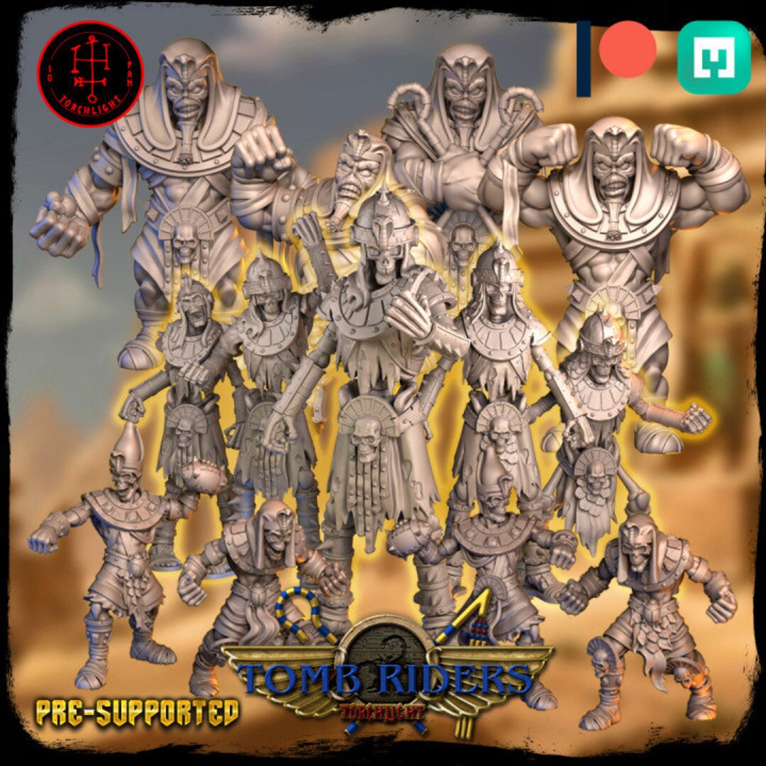 Fantasy Football Tomb Riders Team torchlight Models - Etsy