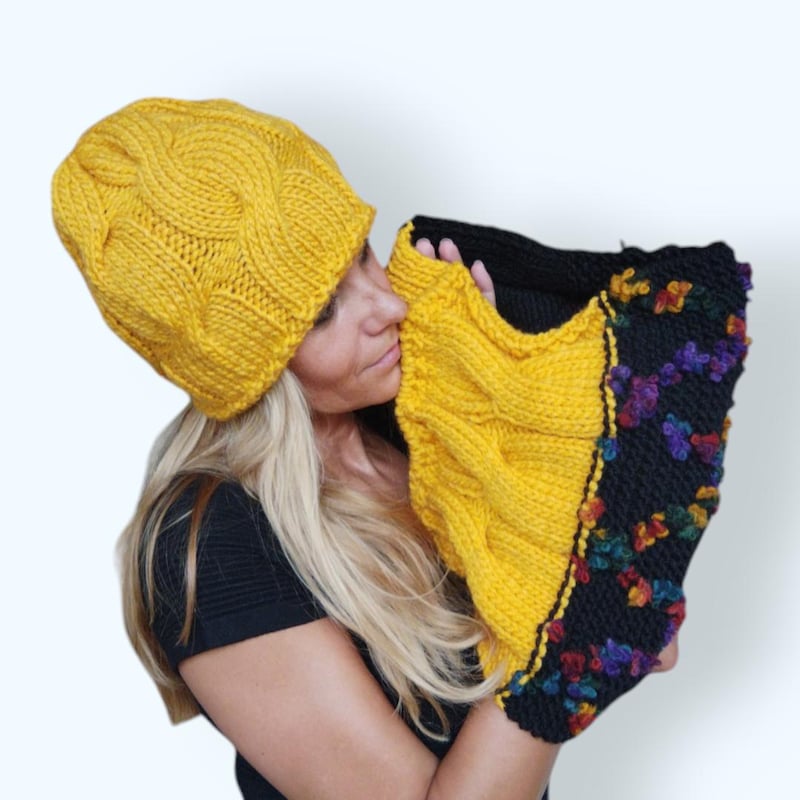 Yellow Knit Hat Women - Etsy
