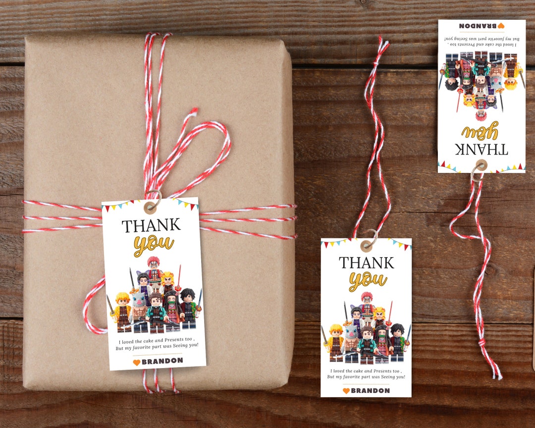 Demon Slayer Inspired Gift Tags Anime Themed Present Labels for Fans ...