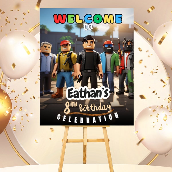 Roblox Sign Birthday Printable - Etsy