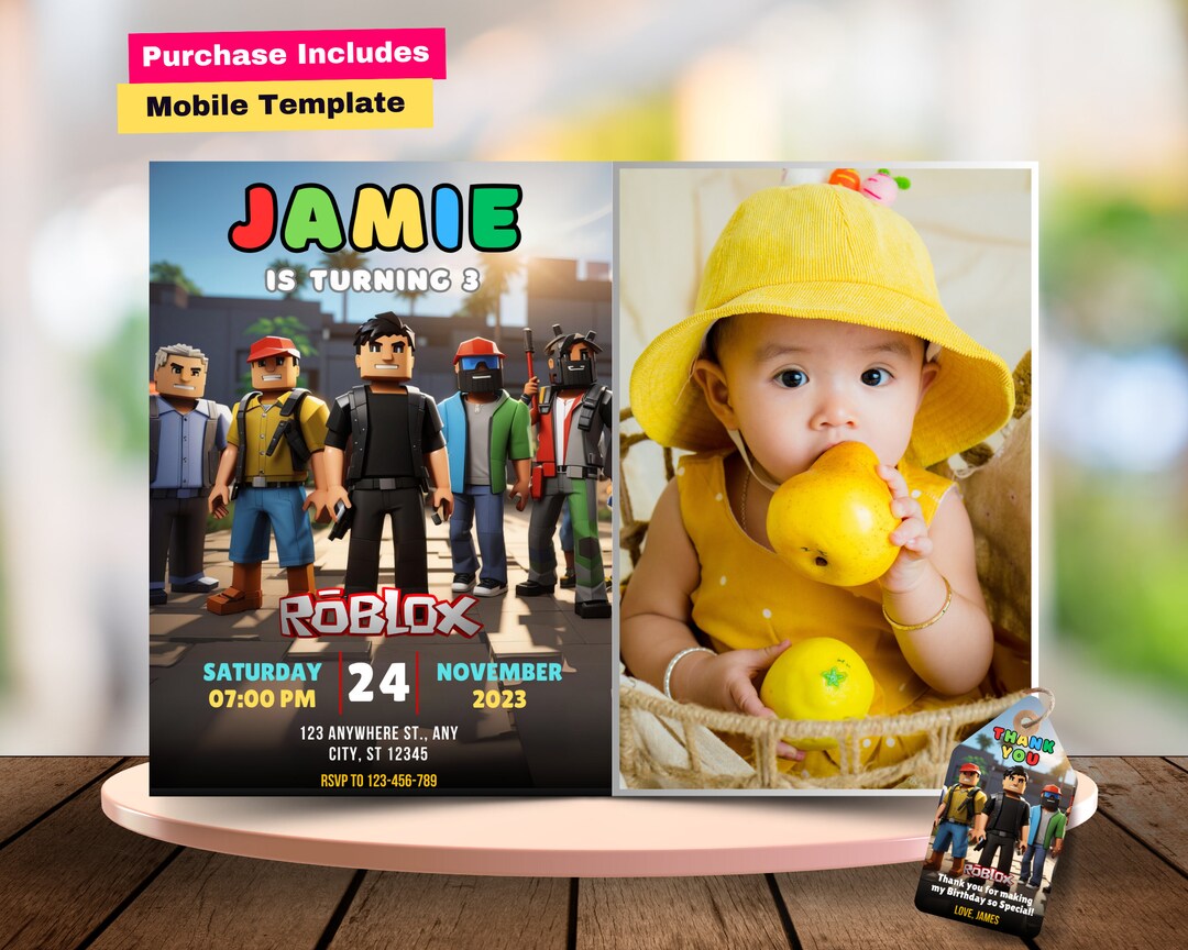 Roblox Birthday Banner Roblox Birthday Card Roblox Digital - Etsy