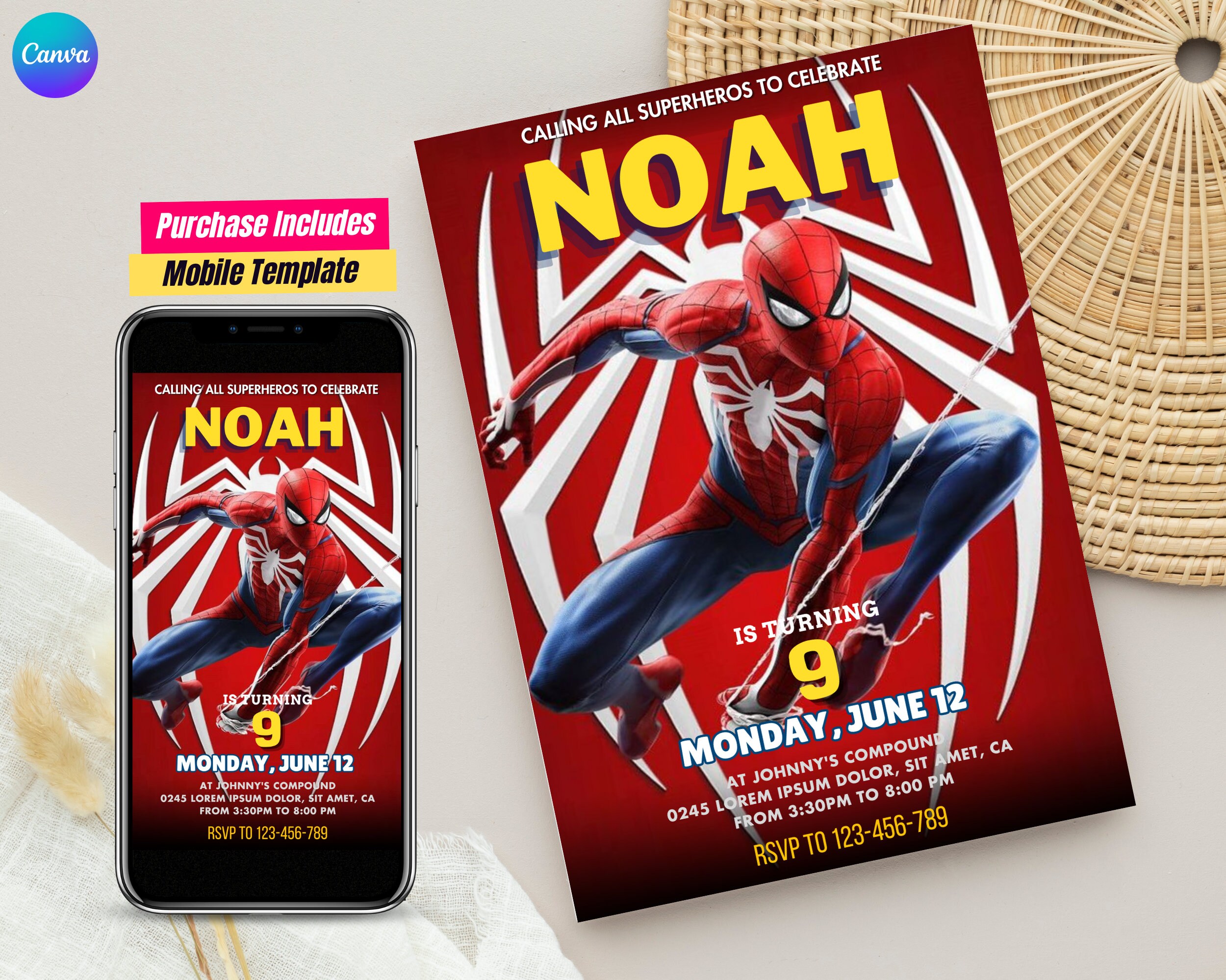 Spiderman Into the Spiderverse Spiderman Invitation Cards - Etsy