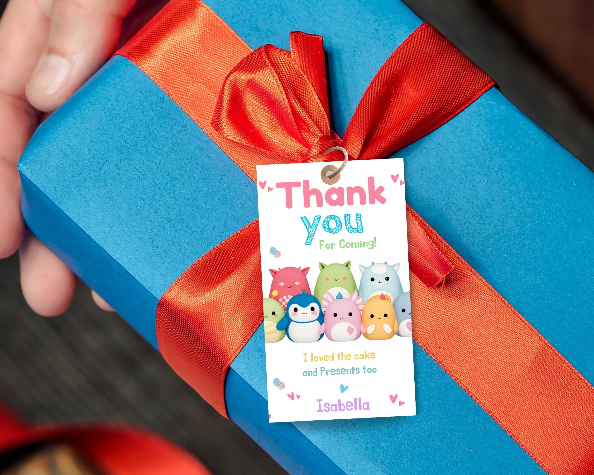 Squishmallows Themed Gift Tags Cute Customizable Tags for Birthday ...