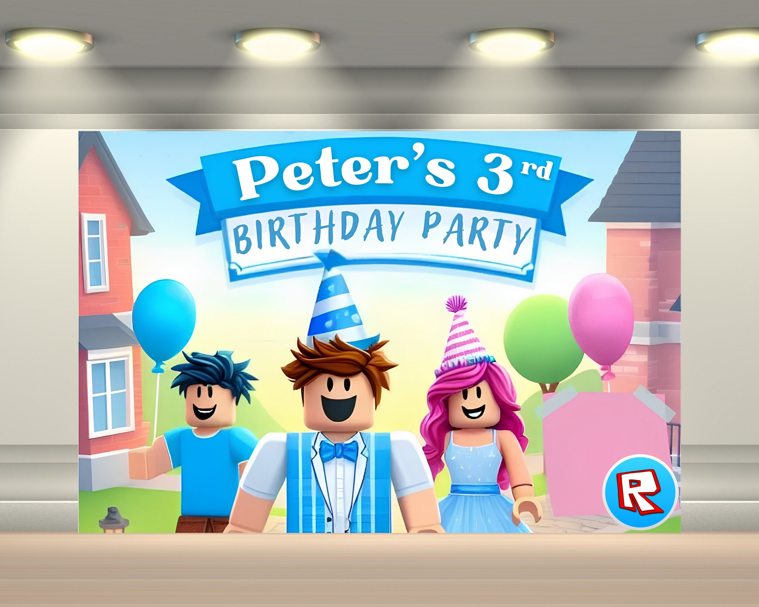 Custom Roblox Birthday Banner, Personalized Gaming Party Decoration ...