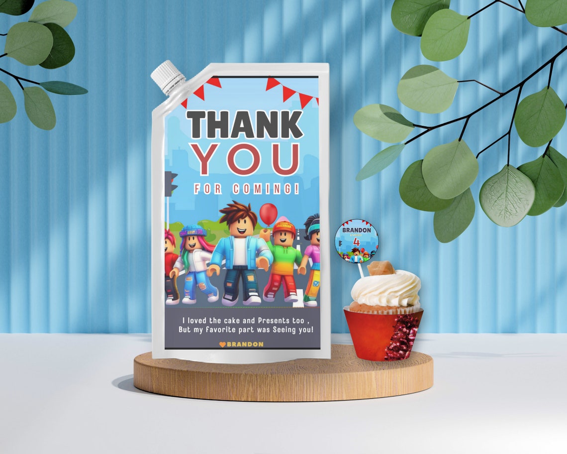 Roblox Chip Bags Label Roblox Kids Birthday Chip Bag, Editable Roblox ...