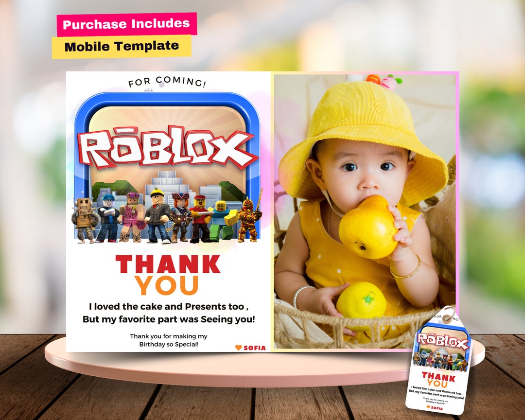 Roblox Birthday Banner Roblox Birthday Card Roblox Digital - Etsy
