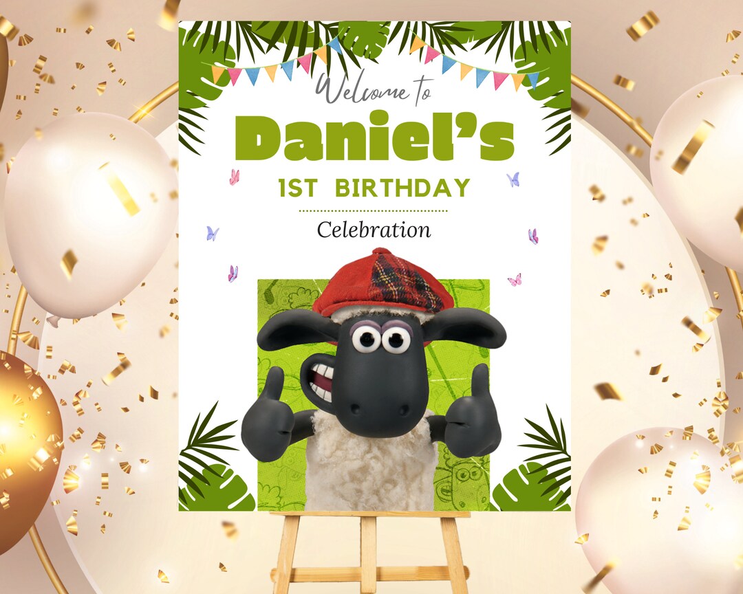 Charming Shaun the Sheep Entry Sign Shaun the Sheep Welcome Birthday ...