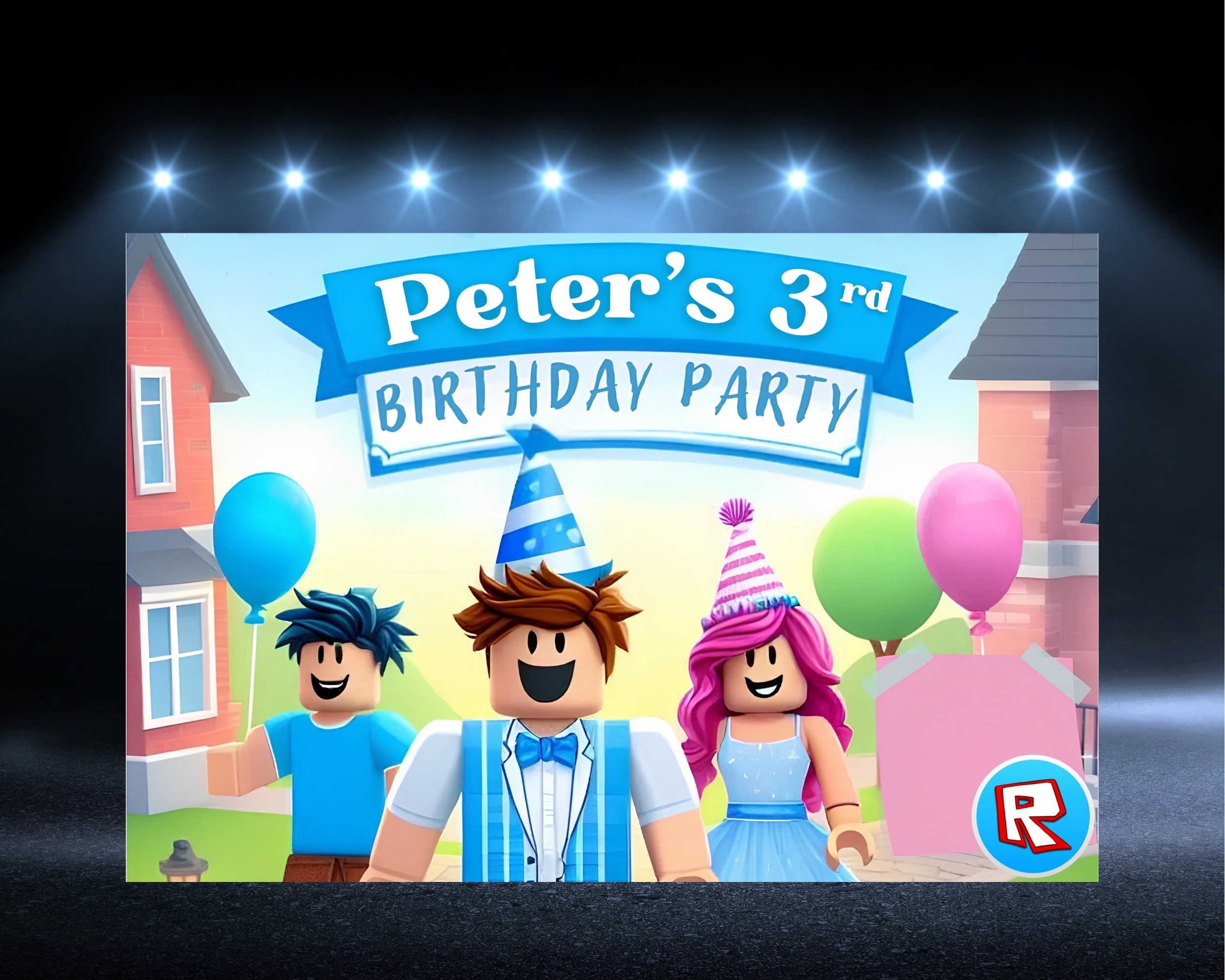 Custom Roblox Birthday Banner, Personalized Gaming Party Decoration ...
