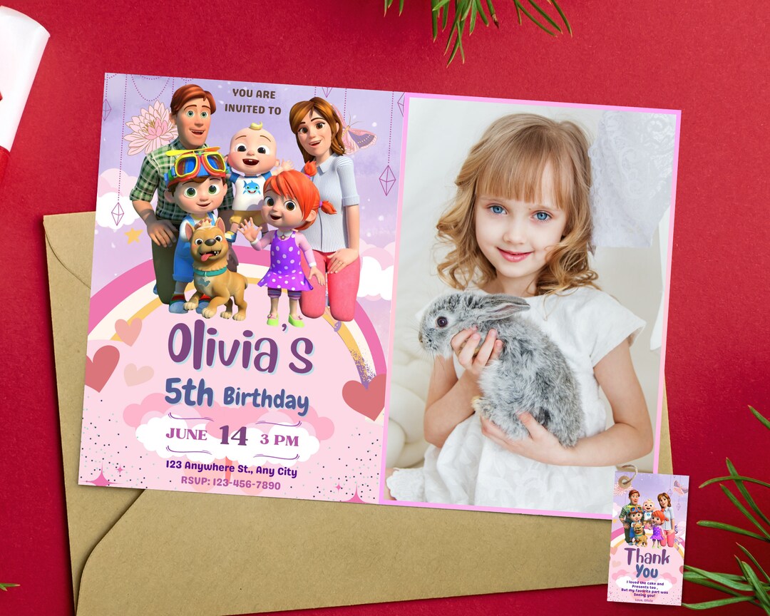 Customizable Coco Picture Card Coco Invitation With Photo Melon Coco ...