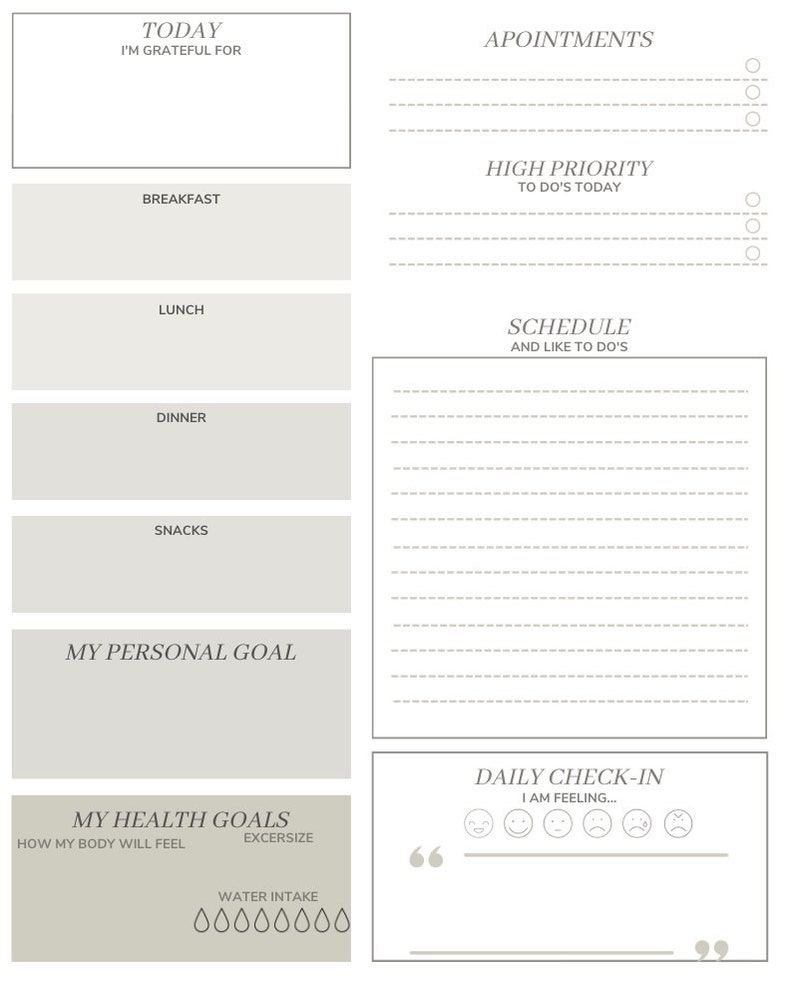 Weekly Planner printable - Etsy