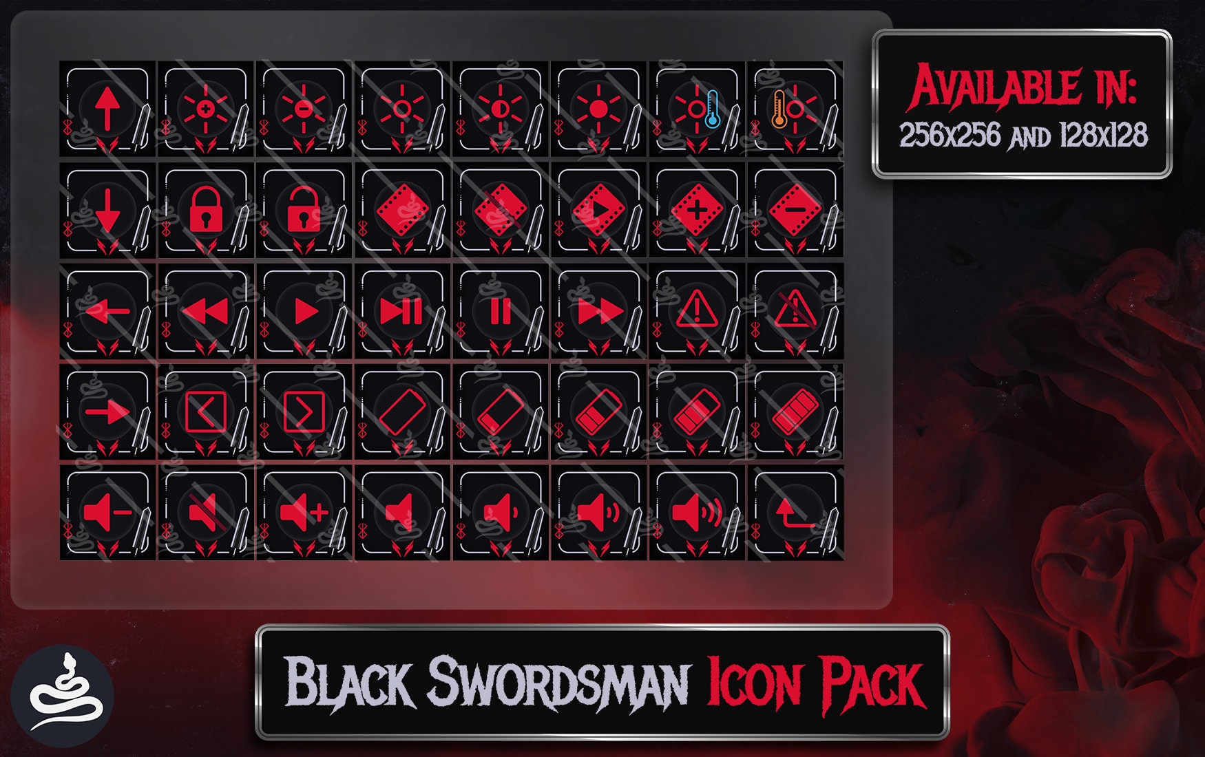 The Black Swordsman Stream Deck Icons - Etsy