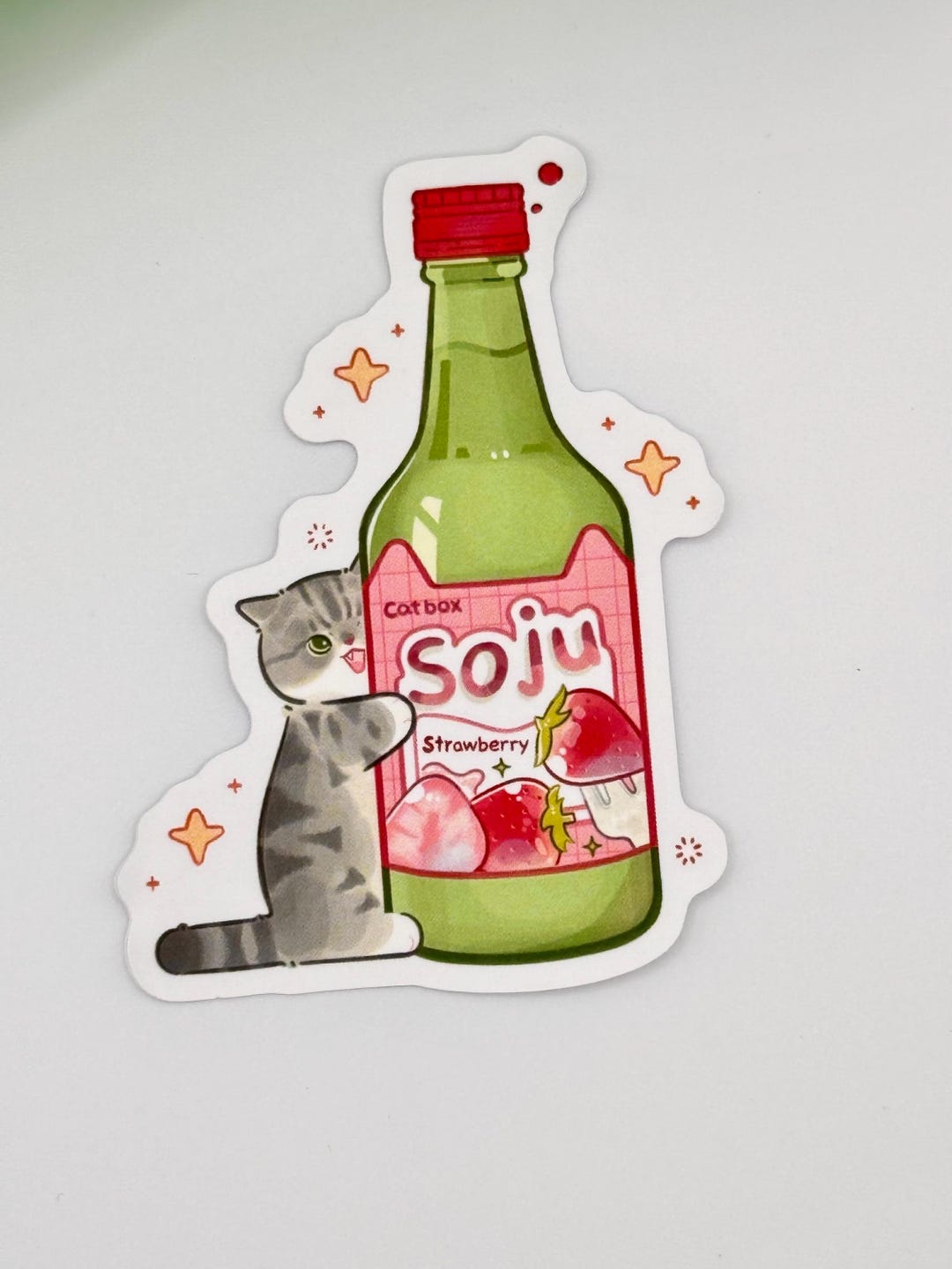 No.33 Strawberry Soju Cat - Etsy