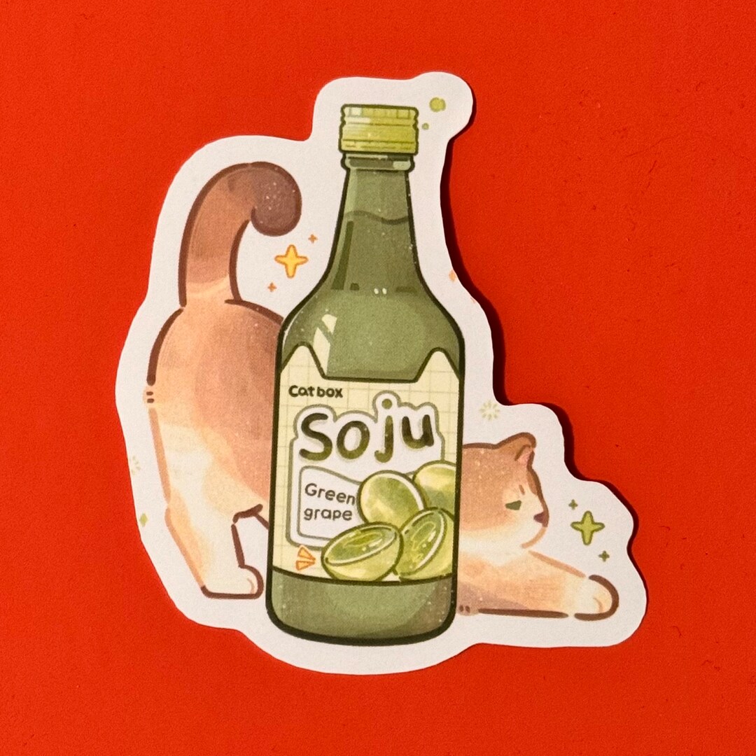 No.15 Green Grape Soju Cat - Etsy