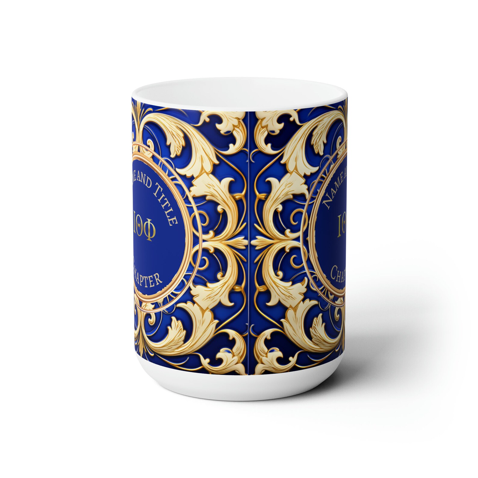 Personalized Mug With GREEK Letters for Fraternity or Sorority. Royal ...