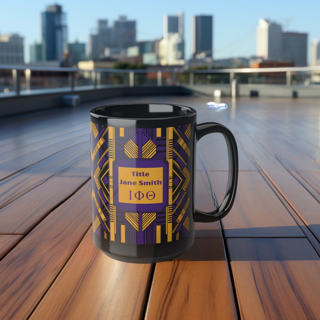 Personalized Mug With GREEK Letters for Fraternity. Kente Purple and ...