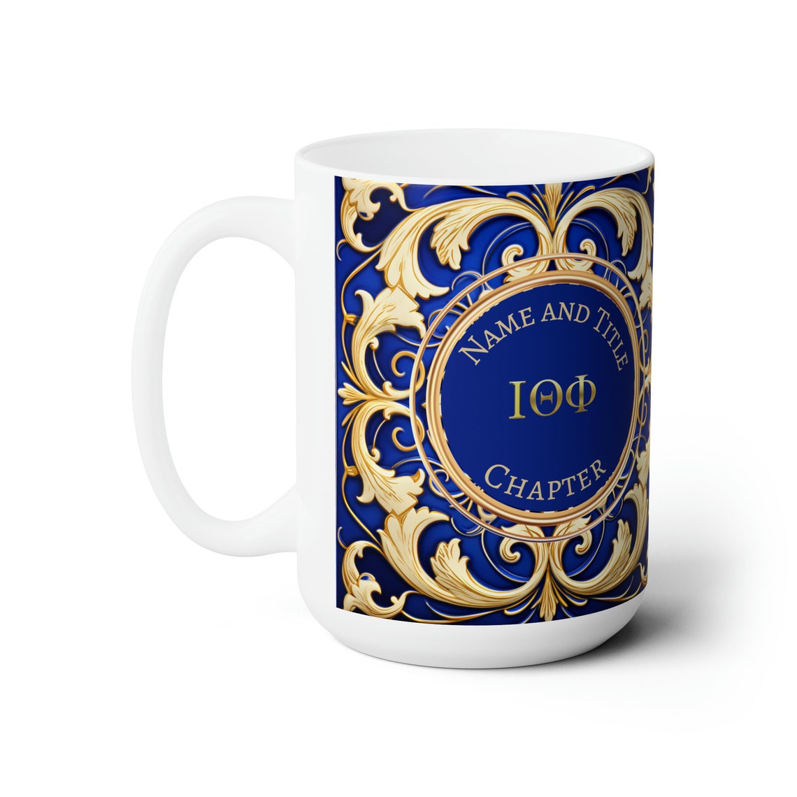 Personalized Mug With GREEK Letters for Fraternity or Sorority. Royal ...