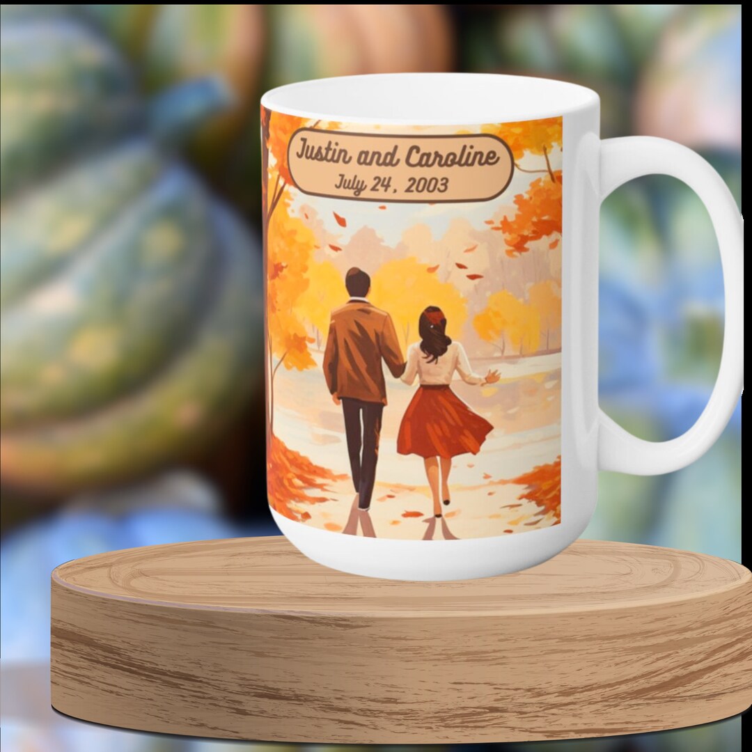 Autumn Love Series. Number 4 Mug 15oz. Celebrating Senior Romance, Love ...