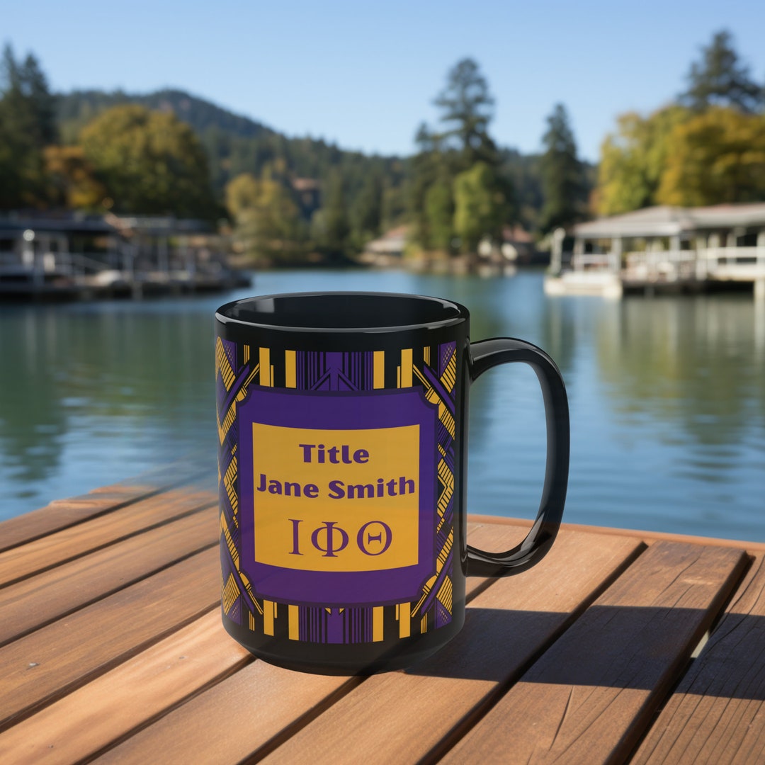 Personalized Mug With GREEK Letters for Fraternity. Jumbo Window ...