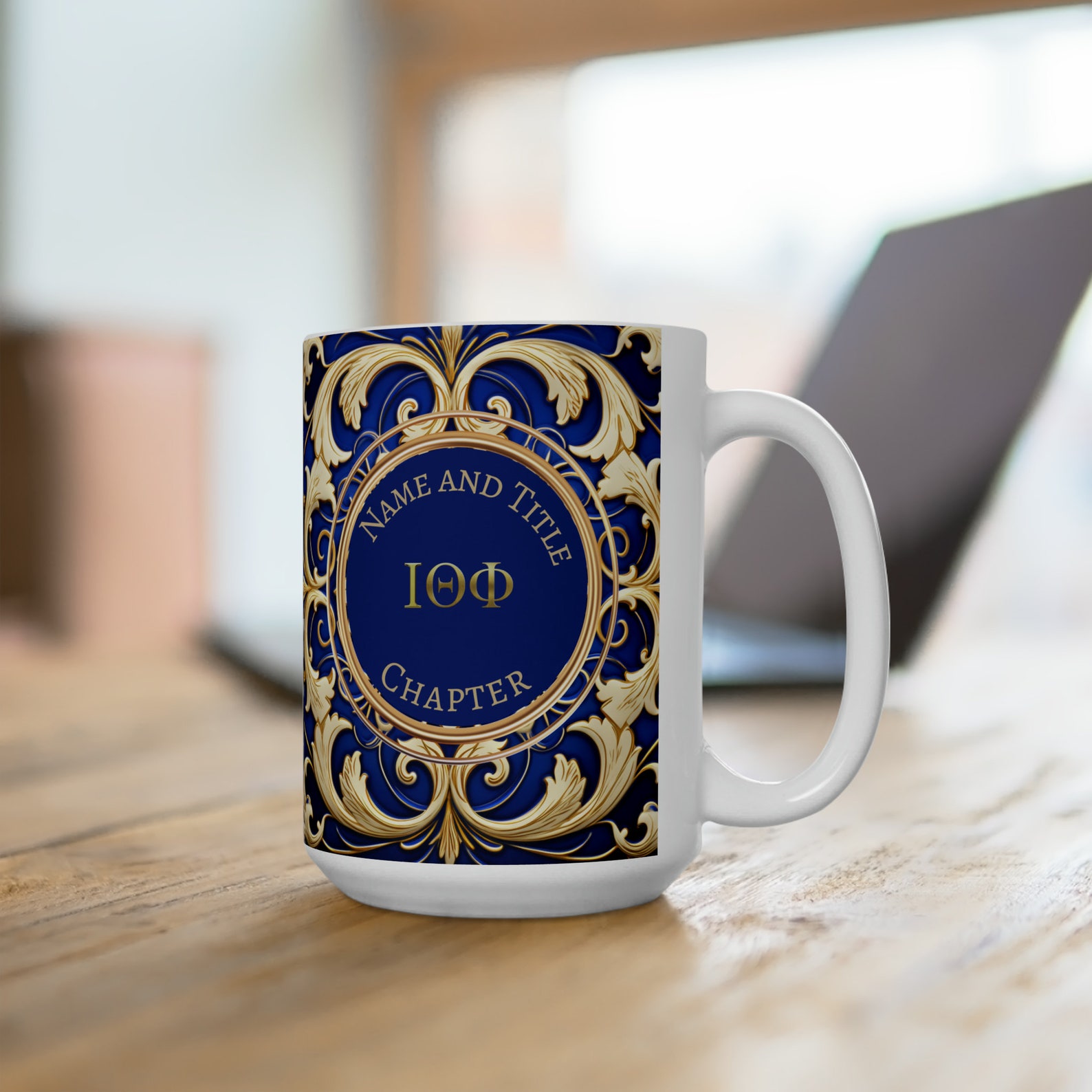 Personalized Mug With GREEK Letters for Fraternity or Sorority. Royal ...