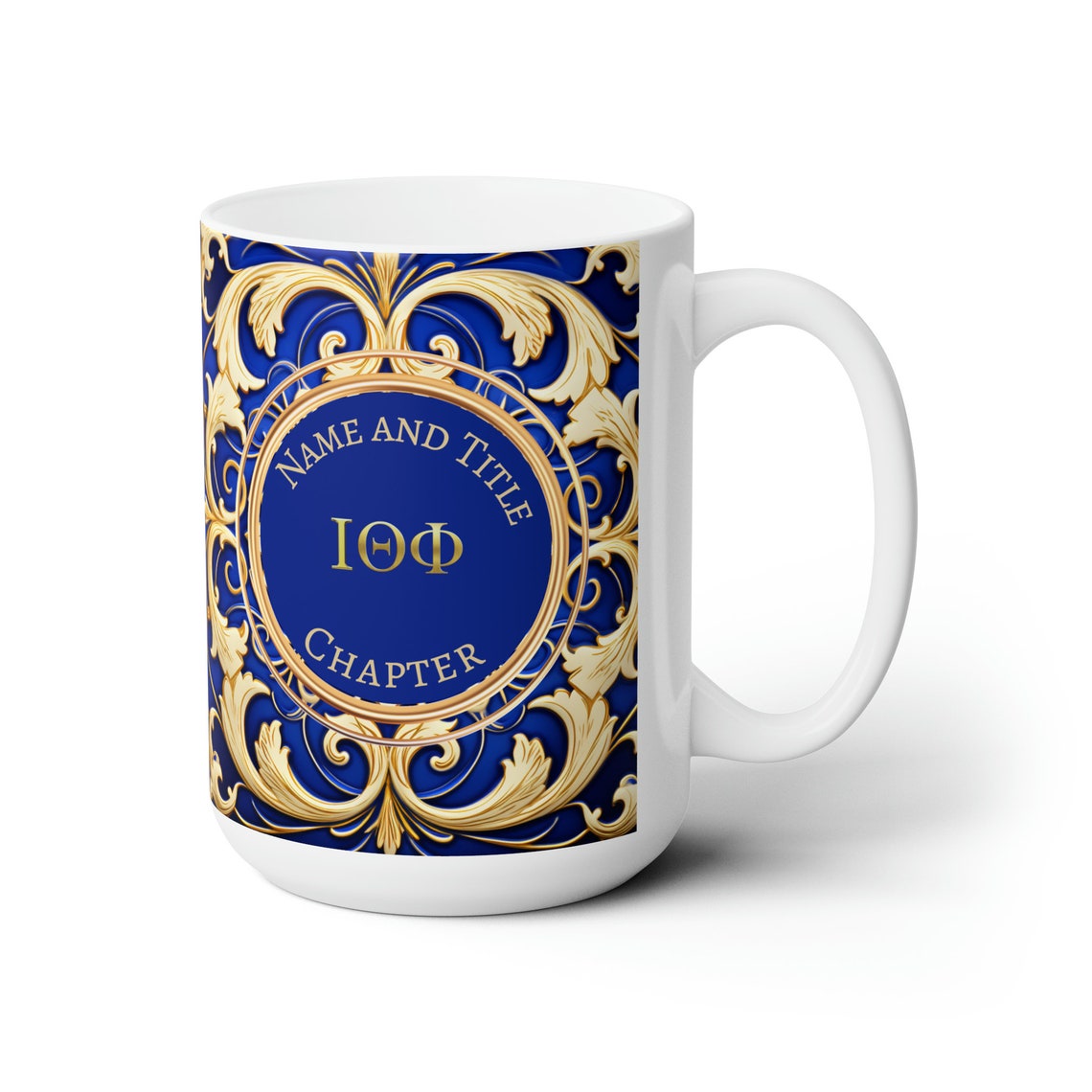 Personalized Mug With GREEK Letters for Fraternity or Sorority. Royal ...