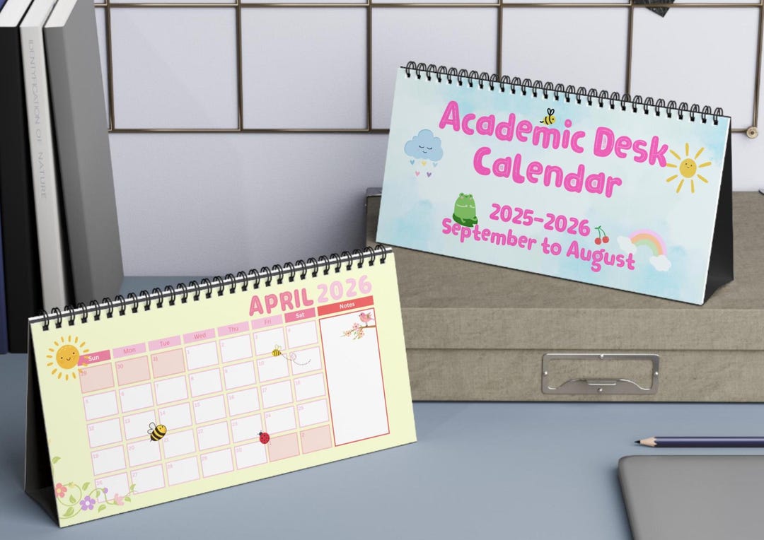 Desktop Organizer 2025-2026 | Cute Academic Planner for Teachers ...
