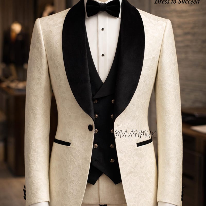 Cream Tuxedo Jacket - Etsy