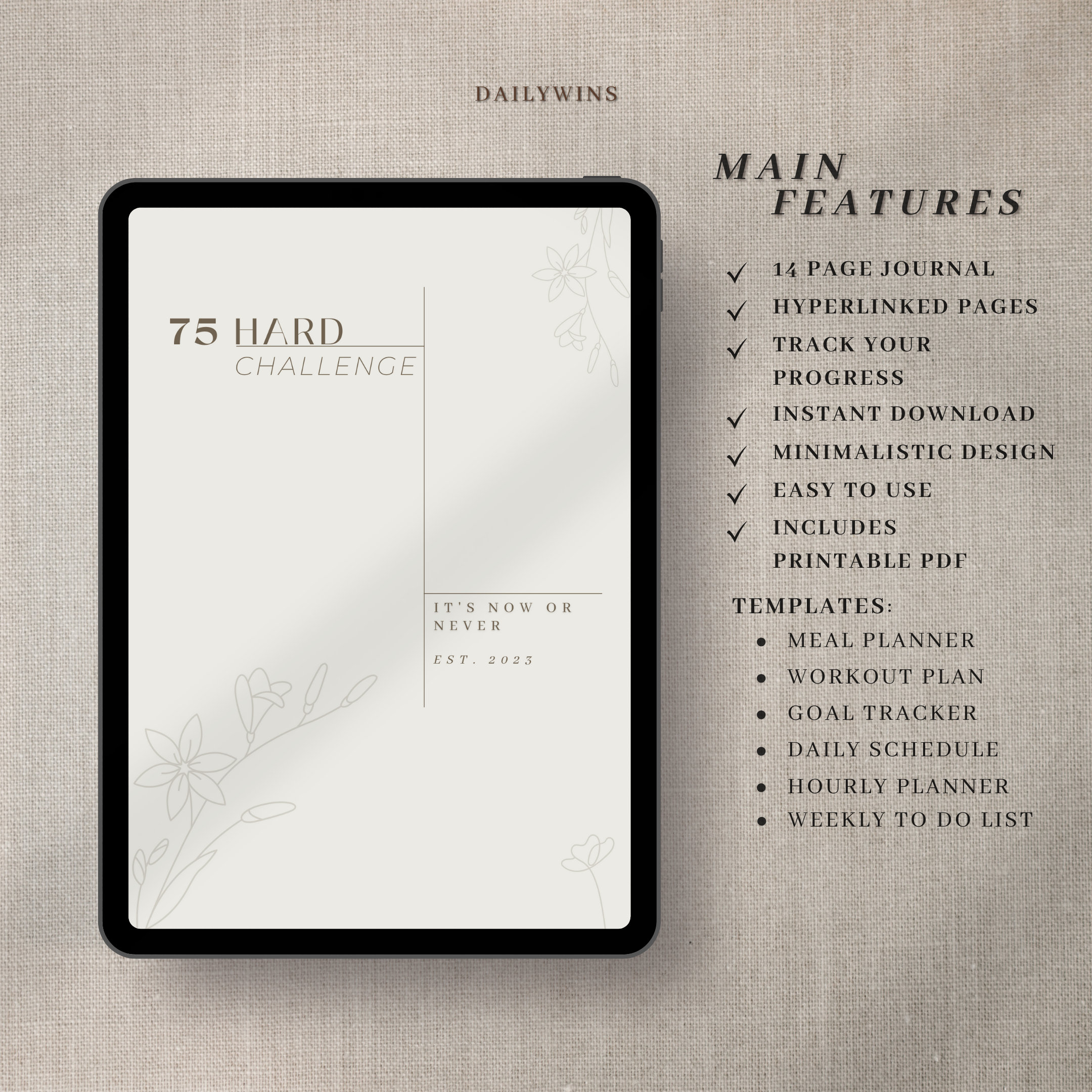 75 HARD CHALLENGE TRACKER 75 Days Challenge Planner - Etsy Australia